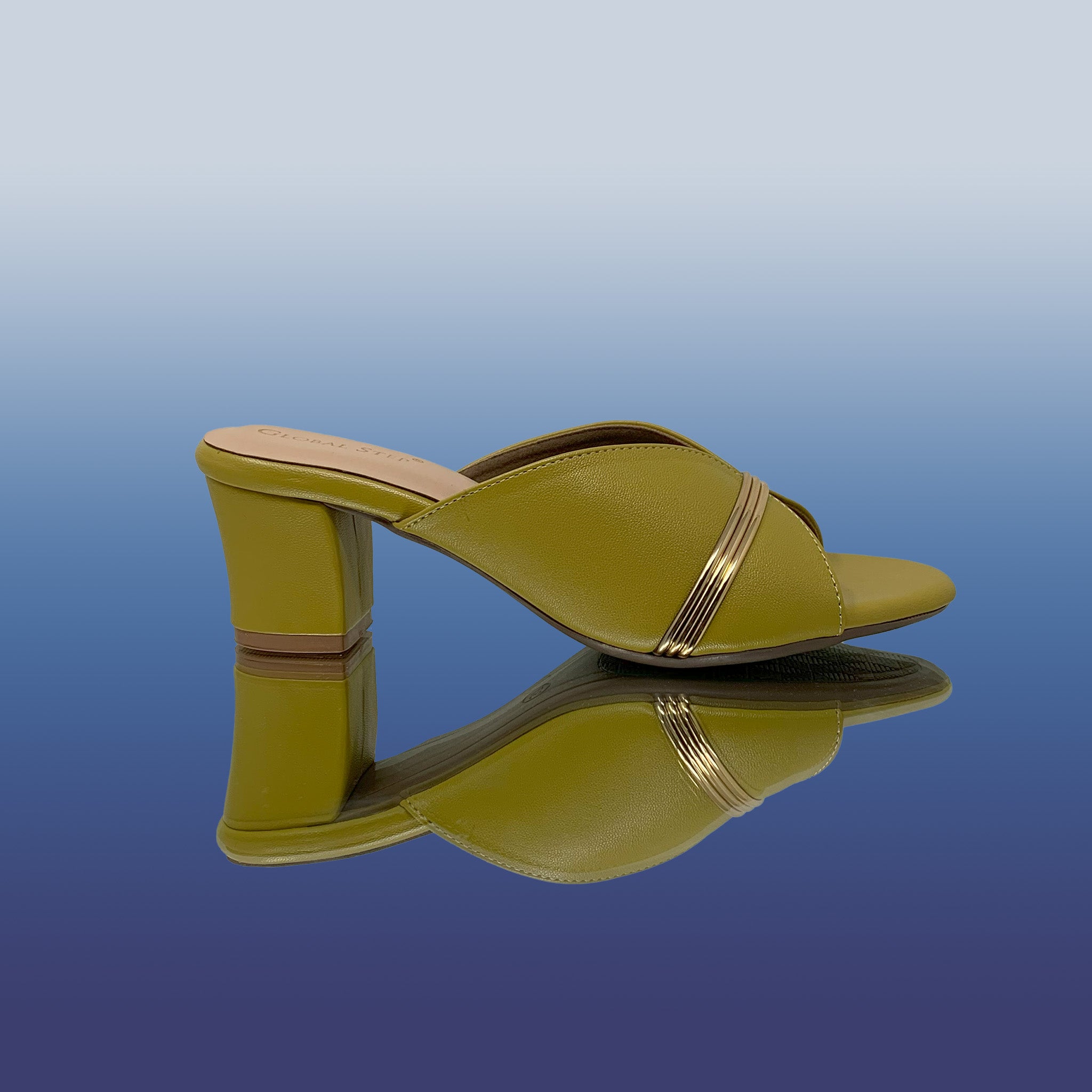 Olive Green Block Heels - GlobalStep – GlobalStep